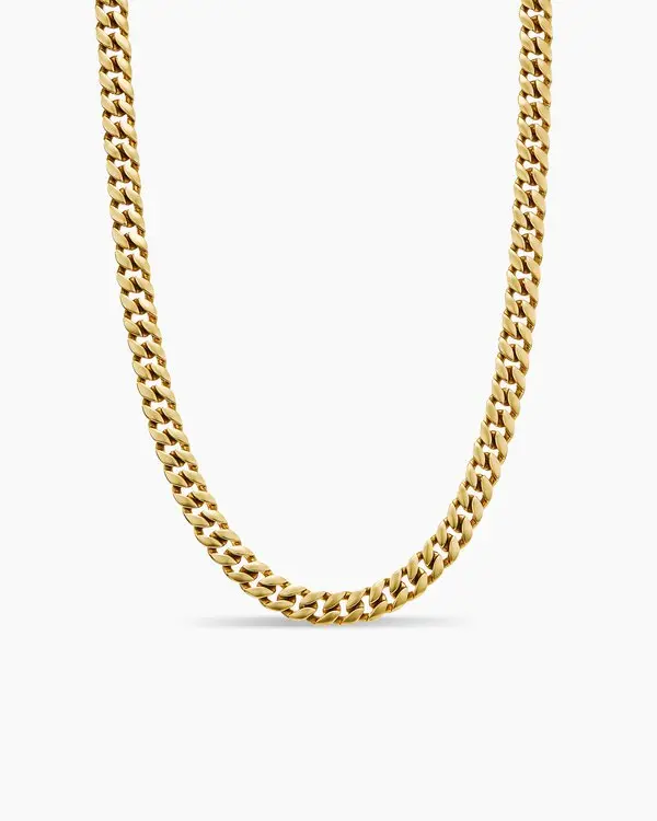 David Yurman Curb Chain Necklace - All 18k Yellow Gold