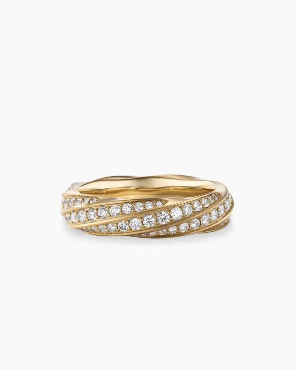 David Yurman Cable Edge Band Ring - Diamond