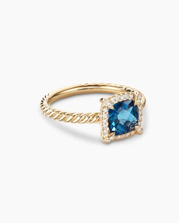 David Yurman Petite Chatelaine® Ring - Hampton Blue Topaz