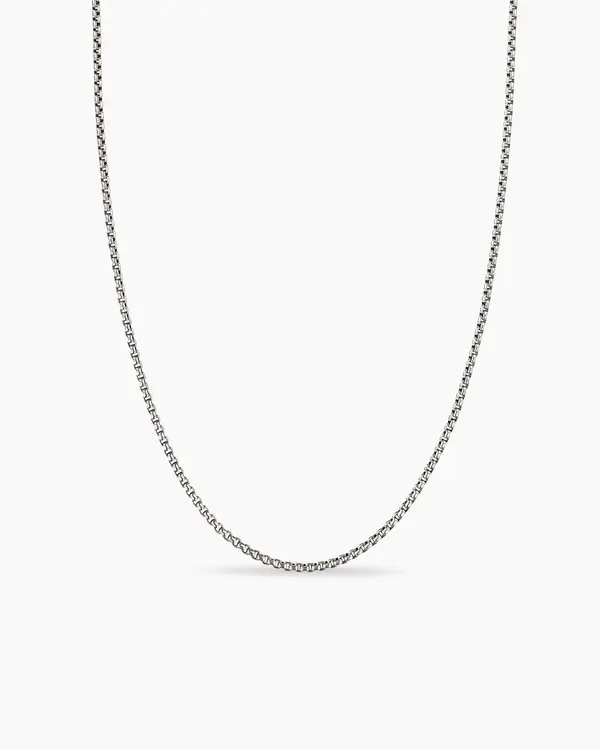 David Yurman Box Chain Necklace - Sterling Silver/14k Yellow Gold