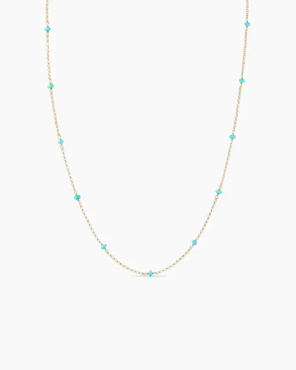 David Yurman Cable Collectibles Bead And Chain Necklace With Rubies - Turquoise