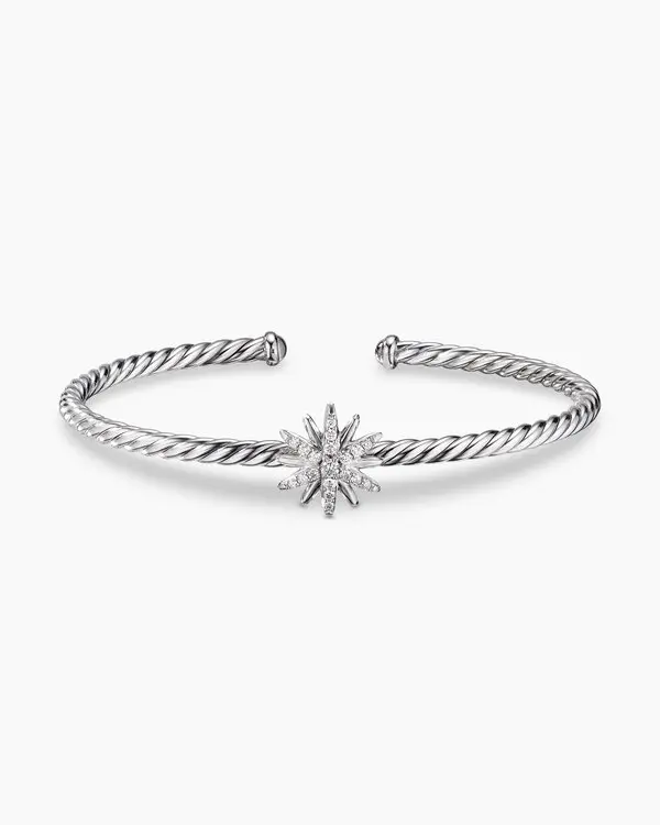 David Yurman Sterling Silver Starburst Bracelet - Diamond