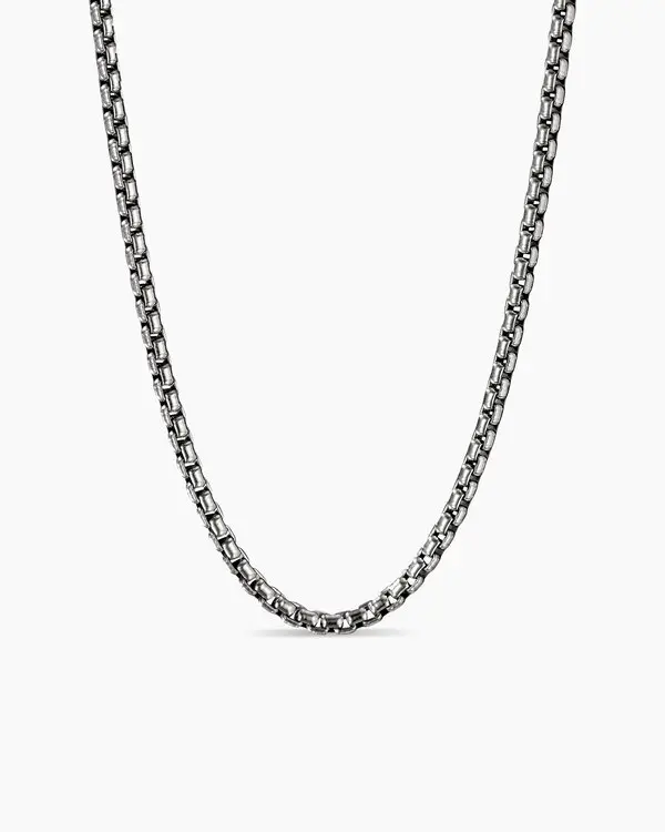 David Yurman Sterling Silver Box Chain Necklace - All Sterling Silver