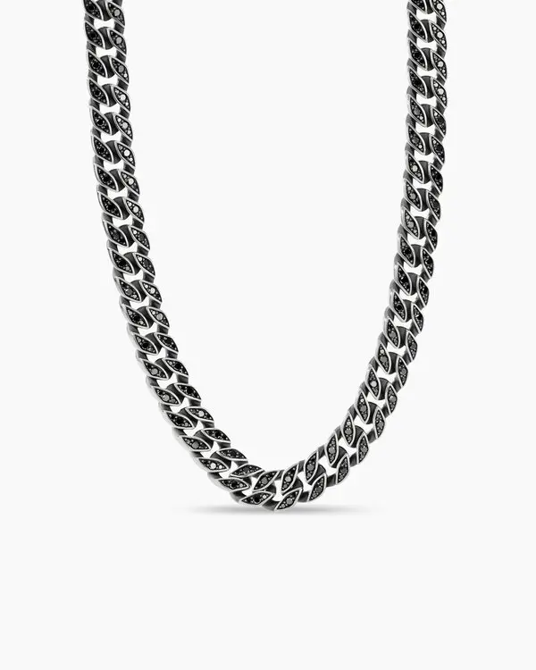 David Yurman Curb Chain Necklace - Black Diamond