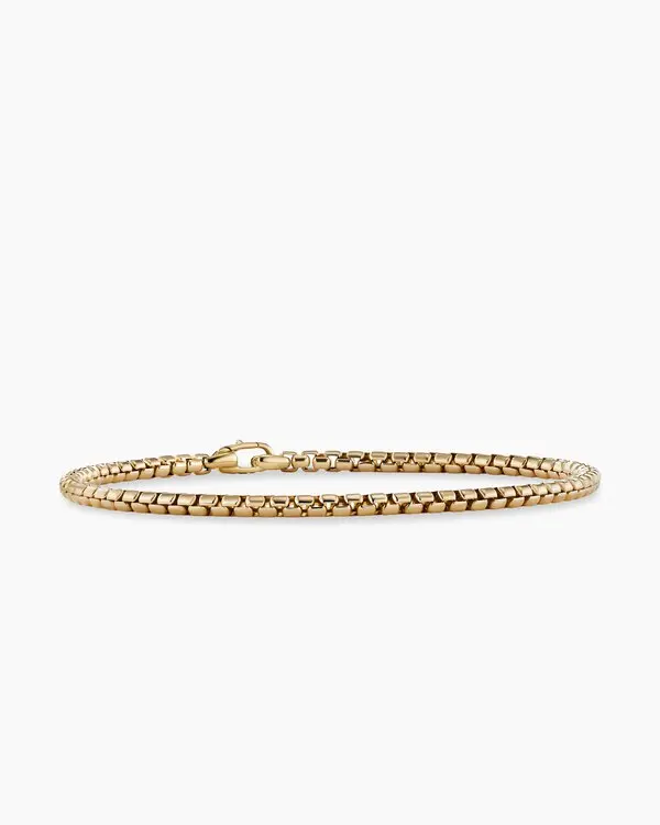 David Yurman Dy Bel Aire Box Chain Bracelet - All 18k Yellow Gold