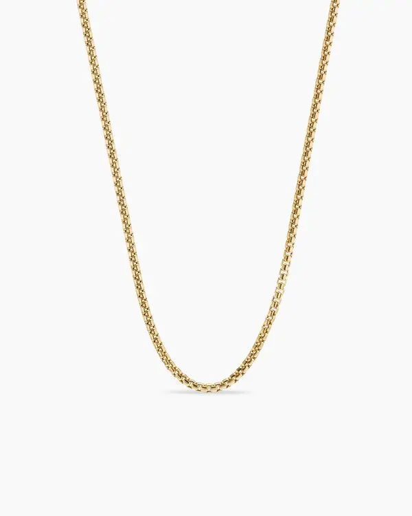 David Yurman 18k Yellow Gold 2.7mm Box Chain Necklace - All 18k Yellow Gold