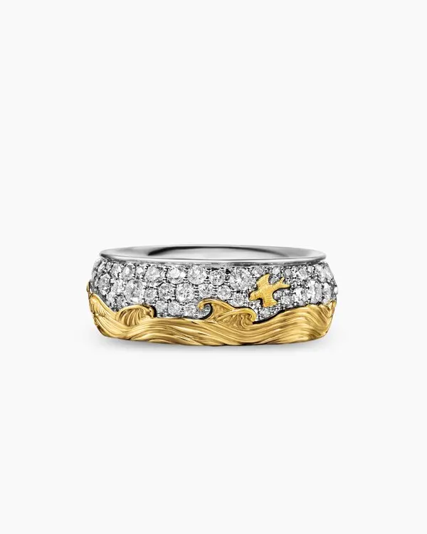 David Yurman Waves Band Ring - Diamond