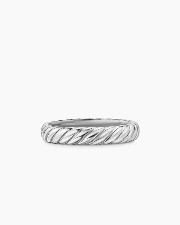 David Yurman Cable Band Ring - 18k White Gold