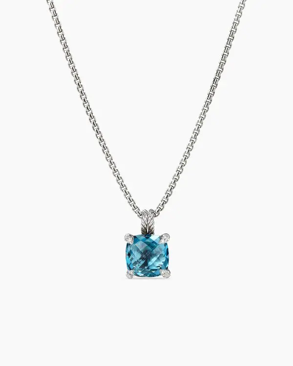 David Yurman Chatelaine® Pendant Necklace - Hampton Blue Topaz