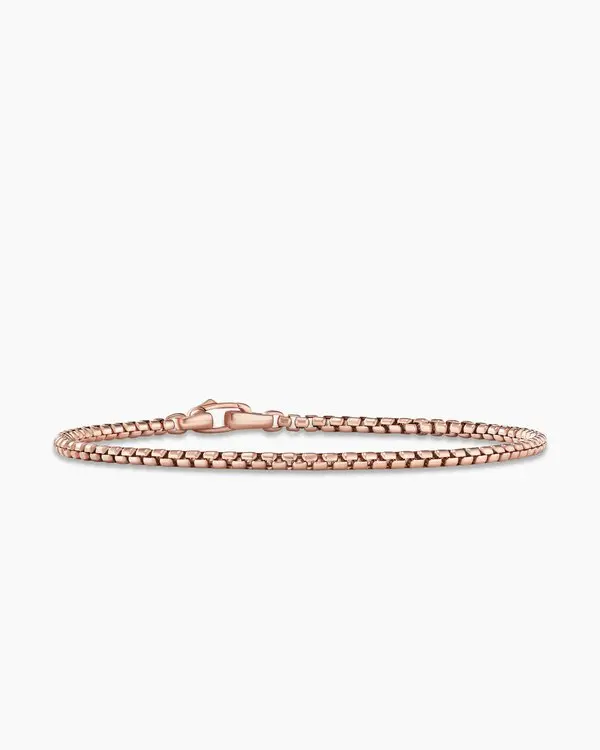David Yurman Box Chain Bracelet - 18k Rose Gold