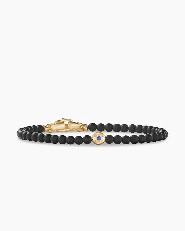 David Yurman Spiritual Beads Evil Eye Bracelet - Black Onyx/sapphires