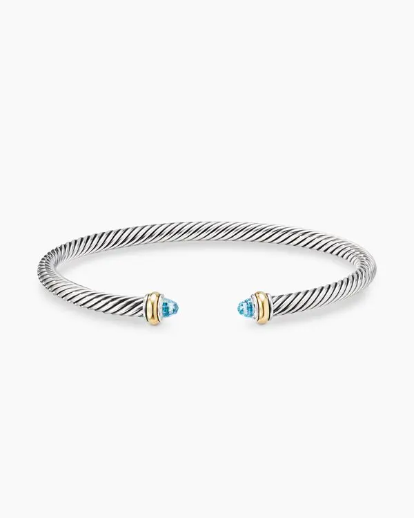 David Yurman Classic Cable Bracelet With - Blue Topaz