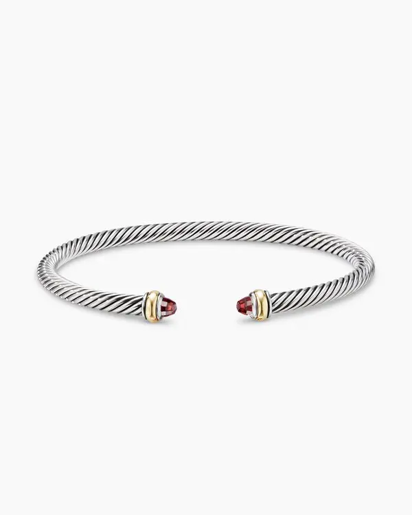David Yurman Classic Cable Bracelet With - Garnet