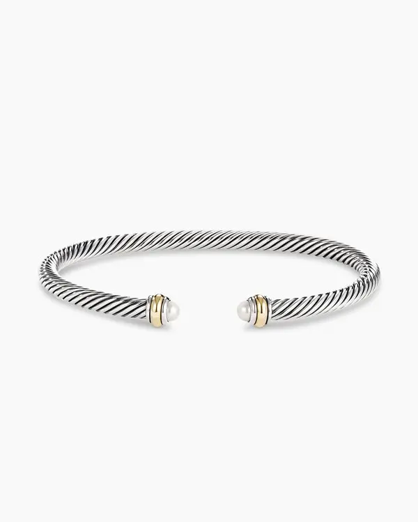 David Yurman Classic Cable Bracelet With - Pearl