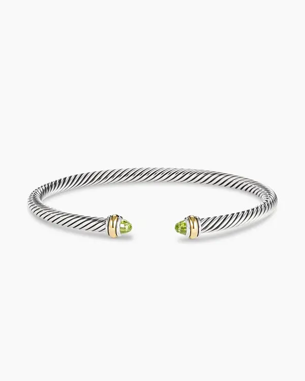 David Yurman Classic Cable Bracelet With - Peridot