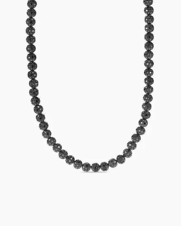 David Yurman Spiritual Beads Necklace With Black Onyx And Pavé Black Diamonds - Black Diamond