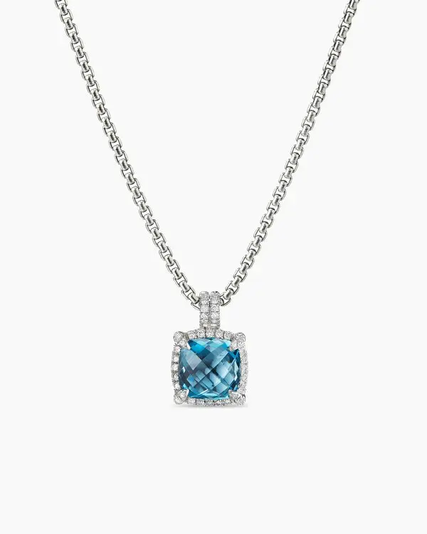 David Yurman Chatelaine® Pendant Necklace - Hampton Blue Topaz