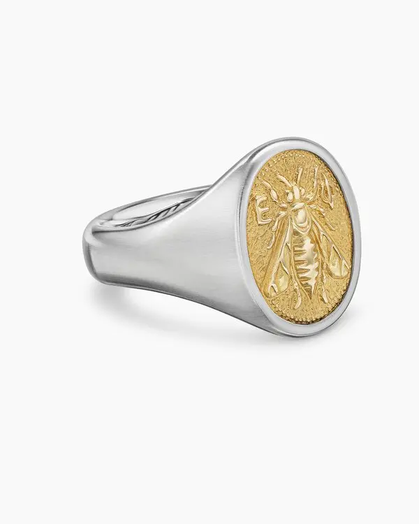 David Yurman Petrvs® Bee Pinky Ring - Sterling Silver/18k Yellow Gold