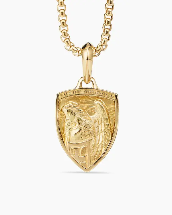 David Yurman St. Michael Amulet In 18k Yellow Gold - All 18k Yellow Gold