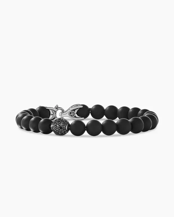 David Yurman Spiritual Beads Bracelet With And Black Diamonds - Black Onyx/black Diamonds