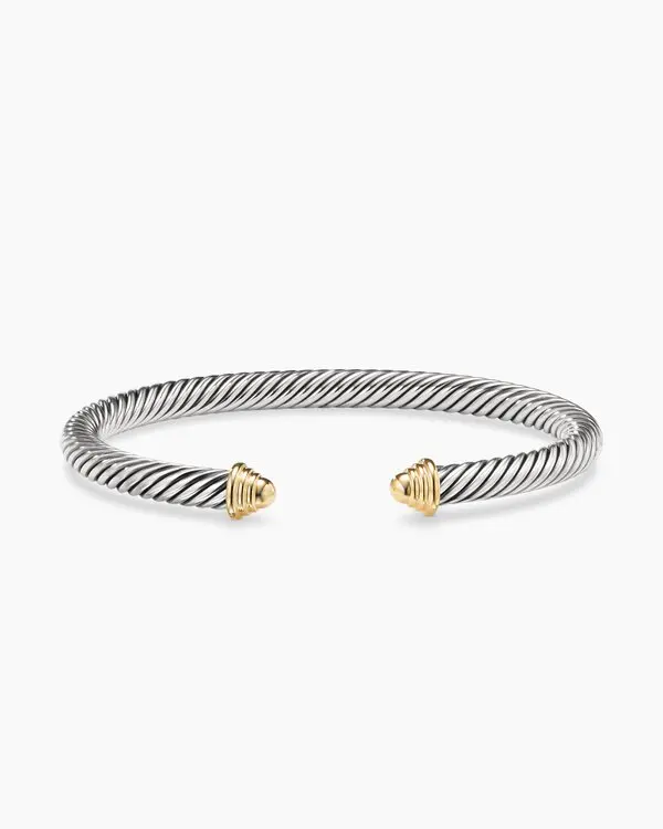 David Yurman Classic Cable Bracelet - Sterling Silver/14k Yellow Gold