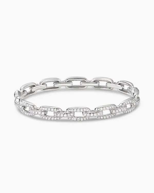 David Yurman Stax Chain Link Bracelet - Diamond