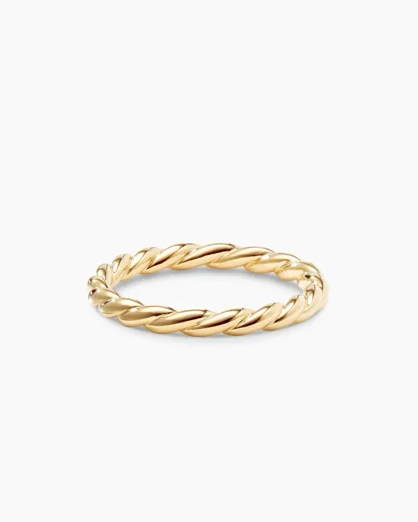David Yurman 18k Yellow Gold Petite Band Ring - All 18k Yellow Gold