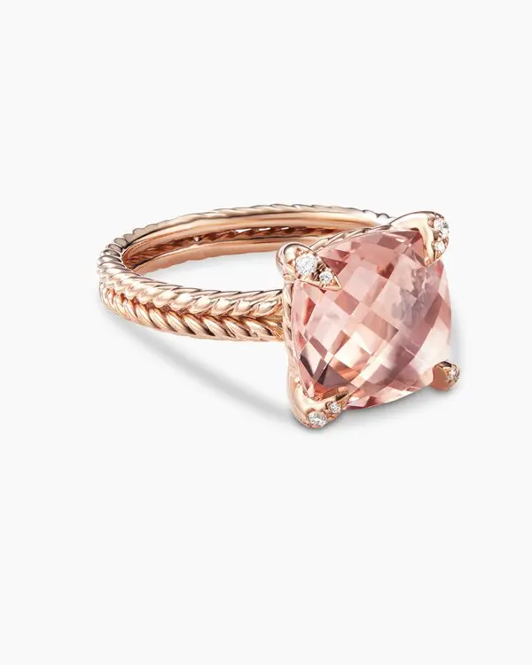 David Yurman Chatelaine® Ring With And Diamonds - Morganite