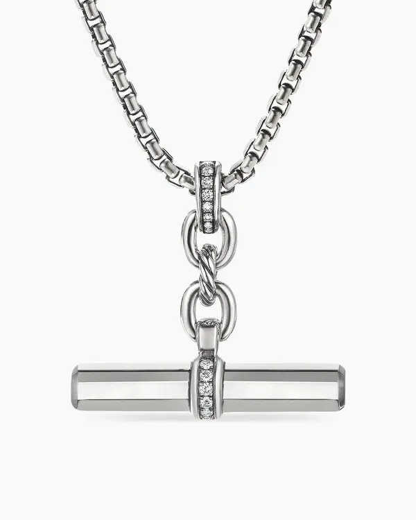 David Yurman Lexington Barrel Pendant - Diamond