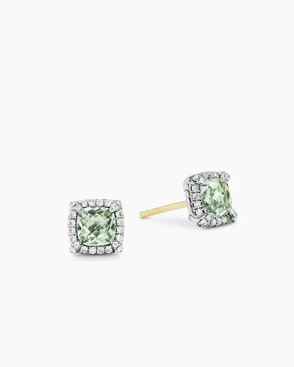 David Yurman Petite Chatelaine Stud Earrings - Prasiolite