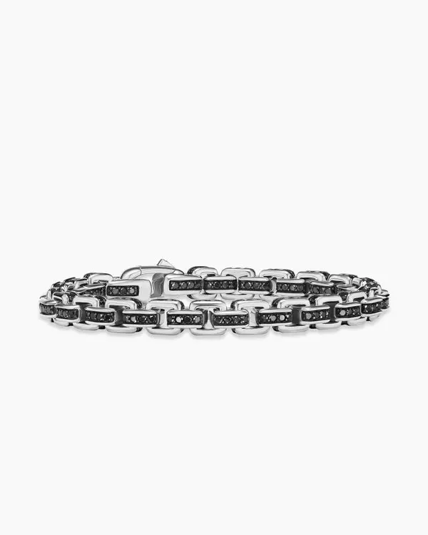 David Yurman Box Chain Bracelet - Black Diamond