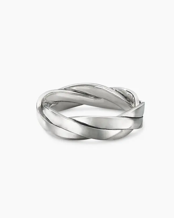 David Yurman Dy Helios Band Ring In Sterling Silver - All Sterling Silver