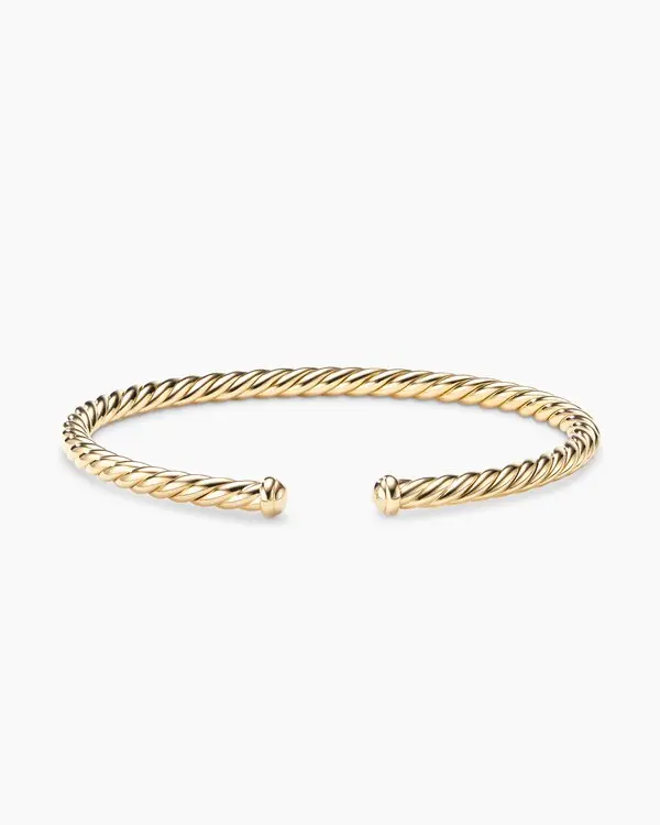 David Yurman Cable Flex Bracelet - All 18k Yellow Gold