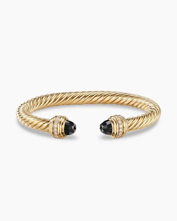 David Yurman Cablespira® Bracelet With Diamonds - Black Onyx