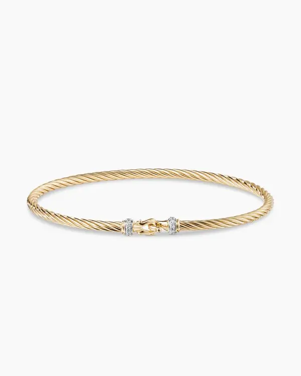 David Yurman Buckle Classic Cable Bracelet - Diamond