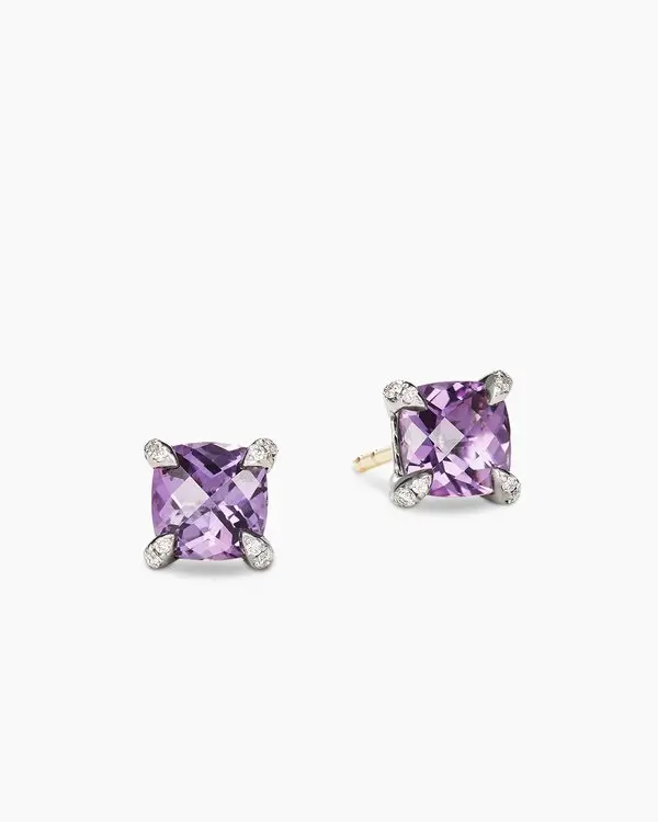 David Yurman Petite Chatelaine Stud Earrings - Amethyst