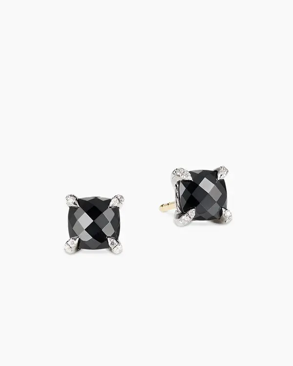 David Yurman Petite Chatelaine Stud Earrings - Black Onyx