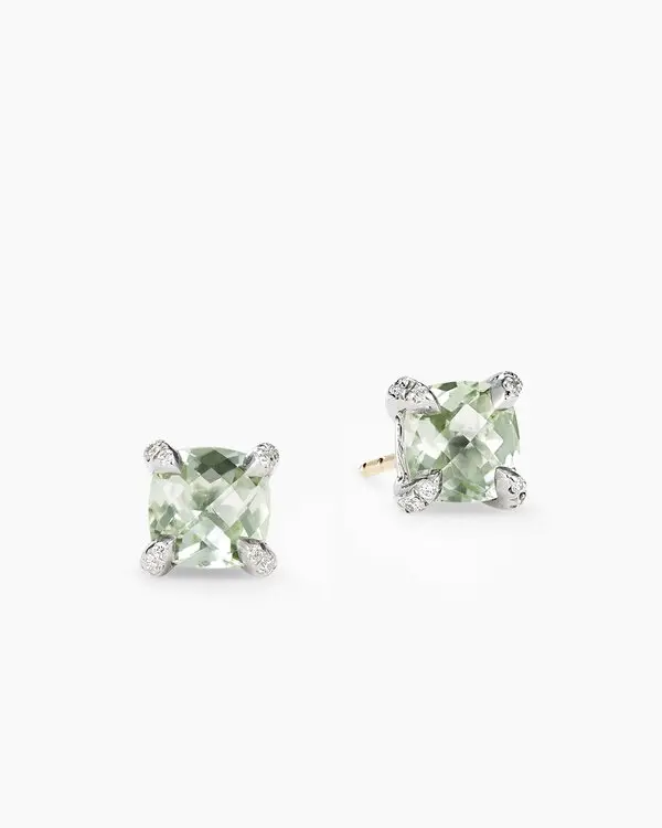 David Yurman Petite Chatelaine Stud Earrings - Prasiolite