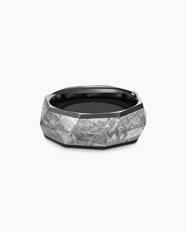 David Yurman Torqued Faceted Band Ring - Meteorite