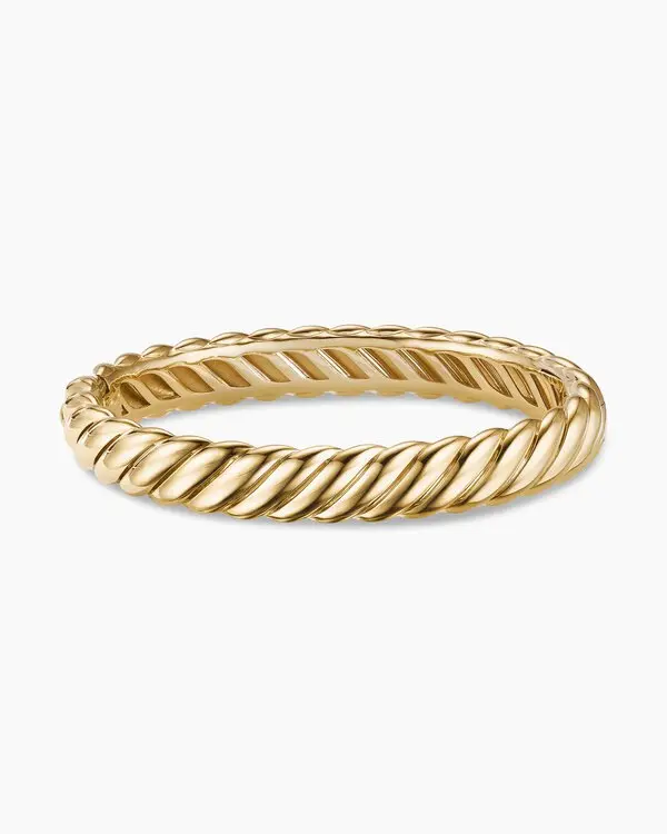 David Yurman Sculpted Cable Bracelet - All 18k Yellow Gold