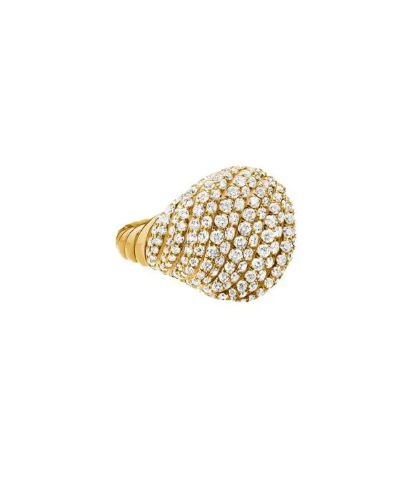 David Yurman Sculpted Cable Pinky Ring - Diamond