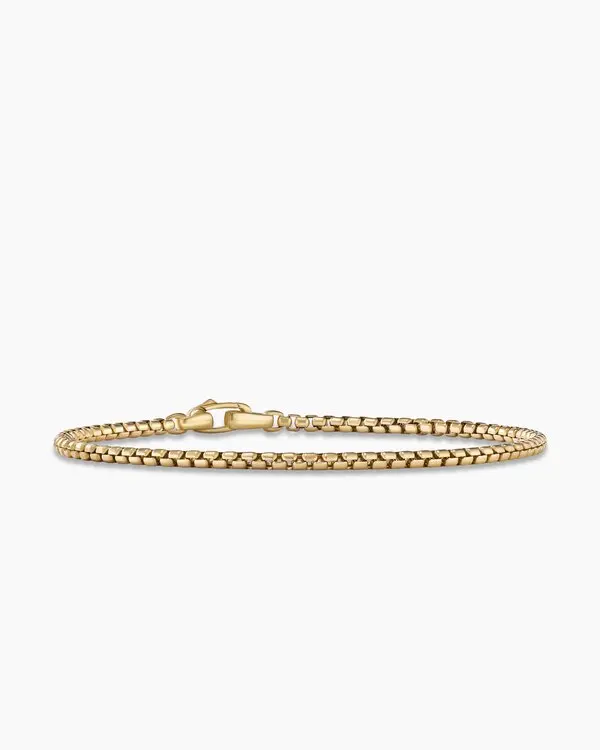 David Yurman 18k Yellow Gold Box Chain Bracelet - All 18k Yellow Gold