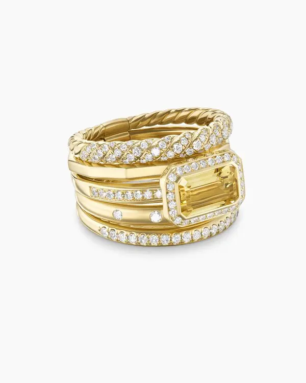David Yurman Stax Statement Ring - Champagne Citrine
