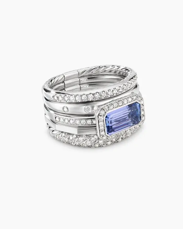 David Yurman Stax Five-row Ring - Tanzanite