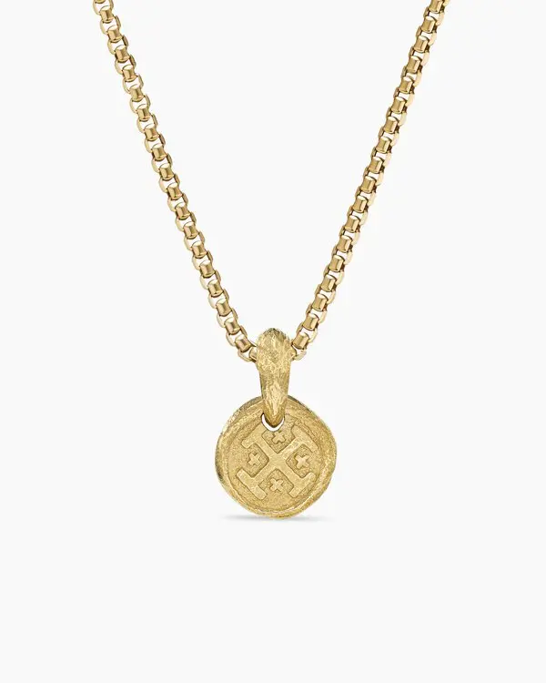 David Yurman Shipwreck Coin Amulet In 18k Yellow Gold - All 18k Yellow Gold