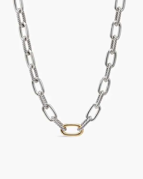 David Yurman Dy Madison® Chain Necklace - Sterling Silver/18k Yellow Gold