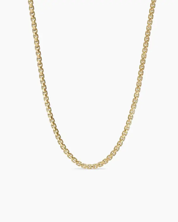 David Yurman Box Chain Necklace - All 18k Yellow Gold