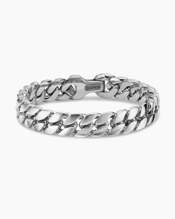 David Yurman Sterling Silver Curb Chain Bracelet - All Sterling Silver