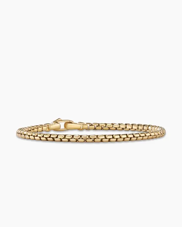 David Yurman Box Chain Bracelet In 18k Yellow Gold - All 18k Yellow Gold