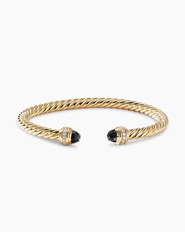 David Yurman Classic Cablespira Bracelet - Black Onyx
